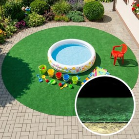 Betap, Umělá tráva pod bazén Sporting s nopy KRUH (vhodný jako bazénová podložka) – na ven i na doma, 100x100 (průměr) kruh, zelená, exteriér