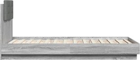 Rám postele s čelem šedý sonoma 75 x 190 cm kompozitní dřevo 3209980