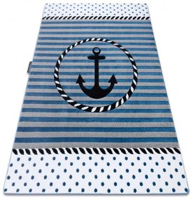 Dywany Łuszczów, Dětský kusový koberec Petit Marine anchor sea blue, 160x220, modrá, dětský pokoj