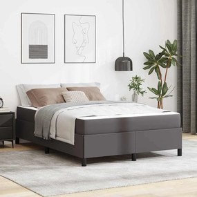 Rám postele s matrací Šedá 140 x 190 cm textil 3399002