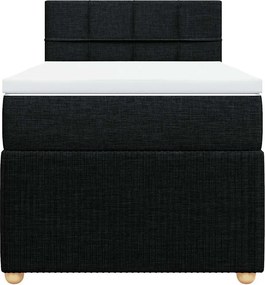 Box spring postel s matrací černá 100 x 200 cm textil 3287369