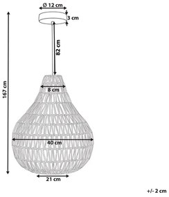 Závěsná lampa z papíru v pískově béžové barvě MOLOPO Beliani