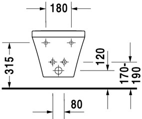 Duravit DuraStyle - závěsný bidet 37x54 cm 2282150000