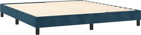 Box spring postel s matrací tmavě modrá 160x200 cm samet 3127623