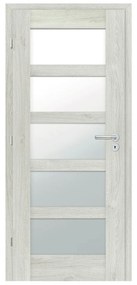 Classen Lukka Interiérové dveře M3 rámové, 80 L, 846 × 1985 mm, fólie, levé, dub šedý, prosklené