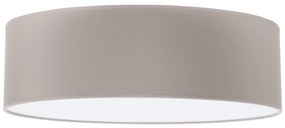 Stropní svítidlo Gaja, 1x béžové textilní stínítko, (bílé plexisklo), (fi 50cm)