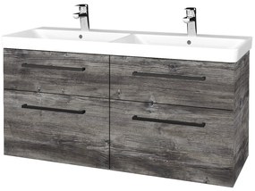 Dřevojas Koupelnová skříň Q MAX SZZ4 120 Varianta: N01 Bílá lesk / Úchytka T01 / L03 Antracit vysoký lesk