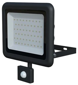 LEDMED VANA SMD S LED reflektor se senzorem 50W, černá - neutrální