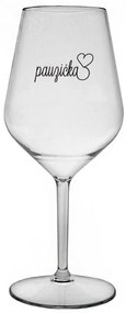 PAUZIČKA - čirá nerozbitná sklenice na víno 470 ml