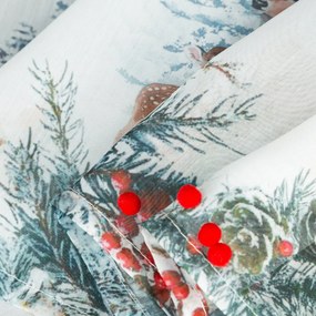 KRÁTKÁ VÁNOČNÍ ZÁCLONA NA PÁSCE XMAS19 150X70 CM VZOROVANÁ