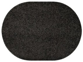 Vopi, Kusový koberec Eton černý ovál, 80x150, černá, chodba / předsíň