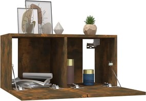 Nástěnné TV skříňky 4 ks kouřový dub 60 x 30 x 30 cm kompozit 3120203