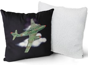 Polštář Messerschmitt Me 262 (Velikost: 40 x 40 cm, Podšití beránkem: ANO)