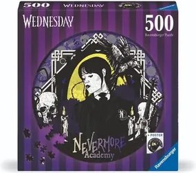 Ravensburger Kruhové puzzle Wednesday / 500 dílků / od 12 let