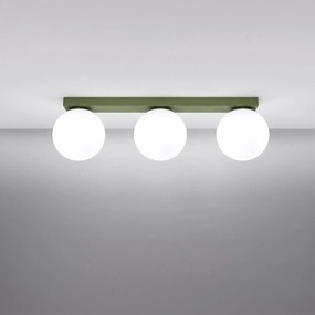Sollux Lighting Stropní svítidlo YOLI 3 olivově zelené