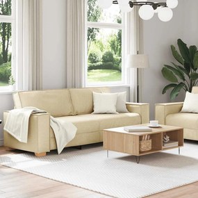 2dílná sedací souprava s poduškami krémová textil 3324698