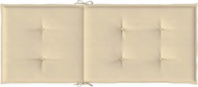 Podušky na židli vysoké opěradlo 6 ks béžové 120x50x3 cm textil 314107