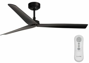 FARO Barcelona FARO 34100 - Stropní ventilátor MILOS černá + dálkové ovládání 34100