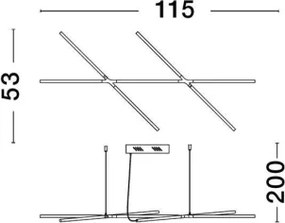 Závěsné LED svítidlo NOVA LUCE RACCIO 27W 3000K 9695214 stmívatelné Triac