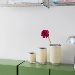 Krémová skleněná váza (výška 21,5 cm) Milo – ONA
