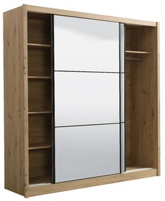 Zrcadlová skříň s posuvnými dveřmi Debby 215 - dub artisan