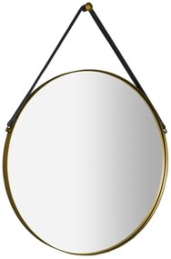 Sapho Sapho, ORBITER zrcadlo kulaté s popruhem, ø 60cm, zlatá mat, ORT060G