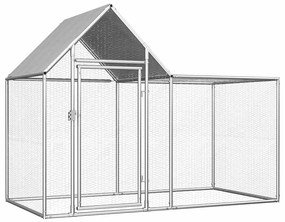 Klec pro kuřata 2 x 1 x 1,5 m pozinkovaná ocel