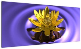 Obraz květu ve vodě (100x40cm)
