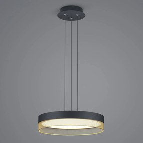 Závěsné svítidlo LED Mesh, Ø 45 cm, černá/zlatá