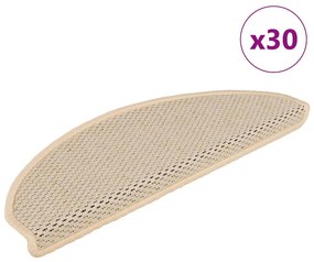 Samolepicí rohože na schody Sisal-Look 30 ks 65x21x4 cm Berber 3365881