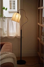 Bílá/černá látková stojací lampa (výška 150 cm) Bell – Ellos Home