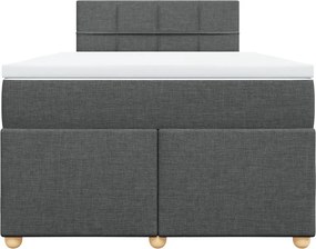 Box spring postel s matrací tmavě šedá 120x200 cm textil 3288948