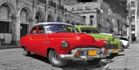 Old American cars - 50 x 100 cm