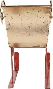 Bílo-zlaté kovové sáně Christmas Sleigh - 38*15*28 cm