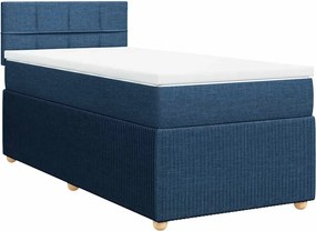 Box spring postel s matrací modrá 80x200 cm textil 3287289
