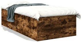 Rám postele kouřový dub 75 x 190 cm kompozitní dřevo