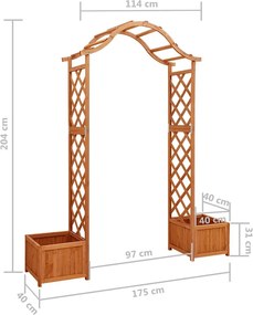 Zahradní pergola s truhlíky masivní jedle 316388