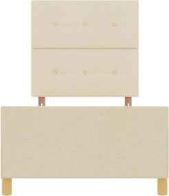 Rám postele s čelo Krémová 90 x 200 cm textil 3344702