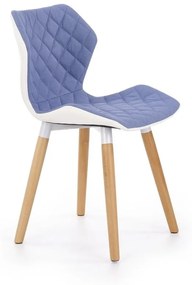 Halmar Jídelní židle K277, světle modrá/bílá