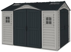Plastový zahradní domek Duramax Apex Pro Plus 10,5 x 8 šedý