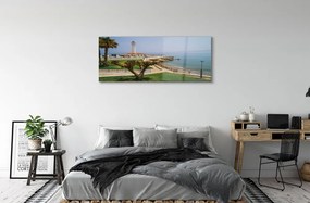 akrylový obraz Španělsko pobřeží maják 120x60 cm