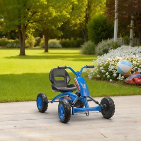 AIYAPLAY šlapací Go-Kart s PP koly, ocelový rám, nosnost 30 kg, pro děti 2-5 let, modrý