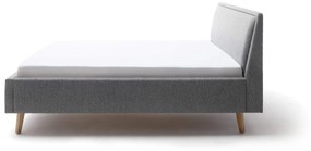 Čalouněná postel deria 140 x 200 cm šedá MUZZA