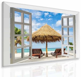 Malvis ® Obraz exotická pláž Velikost: 100x80 cm