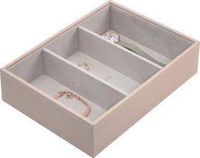 Krabička na šperky Stackers se 3 přihrádkami classic světle růžová