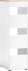 Schildmeyer Skříňka k pračce »Solea« (3x žlab na prádlo, výška 154 cm, matná bílá)