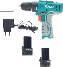 Vrtací šroubovák aku, 12 V Li-ion (2 × ), 1500 mAh TOTAL TDLI12325