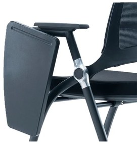 Dalenor Konferenční židle Swiss se stolkem (SET 2 ks), textil, černá