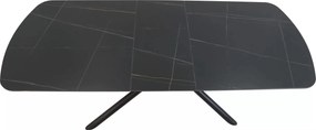Jídelní rozkládací stůl Vector 160/200 cm keramika černý