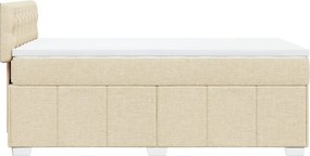 Box spring postel s matrací krémová 80 x 200 cm textil 3289207